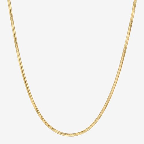 Click here for Womens 24K Gold Over Silver 16 Inch Snake Chain Ne... prices