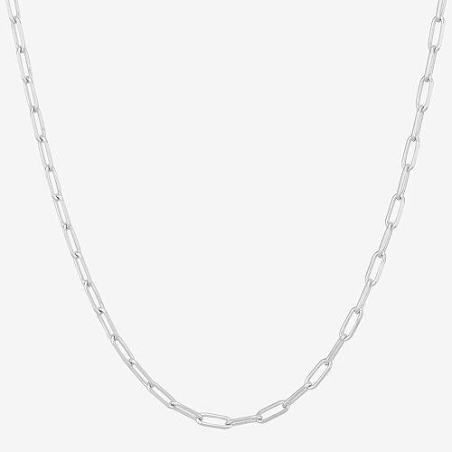 Click here for Womens Sterling Silver 16 Inch Paperclip Chain Nec... prices