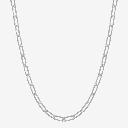 Click here for Womens Sterling Silver 24 Inch Paperclip Chain Nec... prices