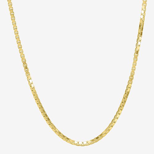 Click here for Womens 18K Gold Over Silver 16 Inch Box Chain Neck... prices