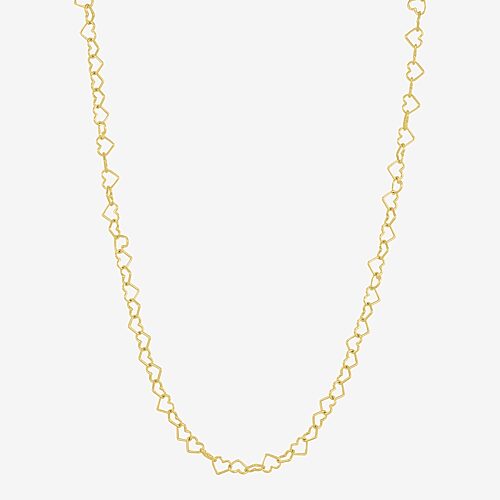 Click here for Womens 18K Gold Over Silver 24 Inch Link Chain Nec... prices