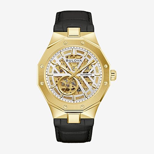 Click here for Bulova Prestige Mens Automatic Black Leather Strap... prices