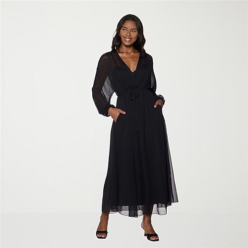 Click here for Premier Amour Womens V Neck Long Sleeve Puffed Max... prices