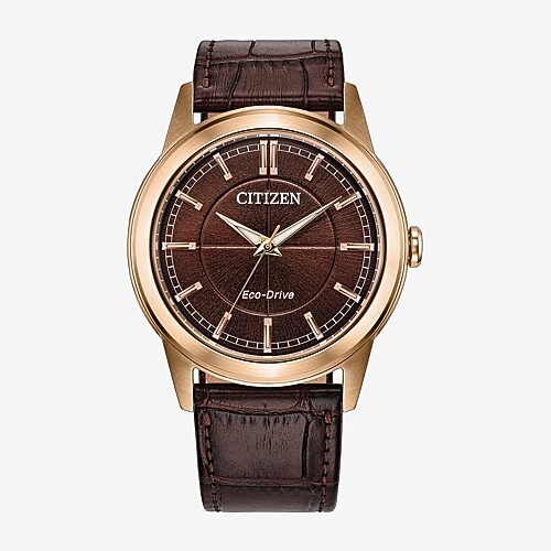 Click here for Citizen Rolan Mens Brown Leather Strap Watch Aw211... prices