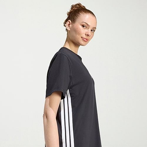 Click here for adidas Womens 3-Stripes Crewneck T-Shirt Dress - B... prices