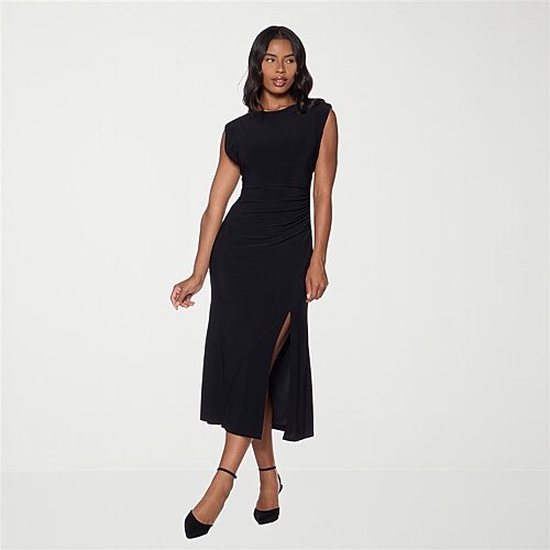 Click here for Premier Amour Womens Midi Boat Neck Sleeveless She... prices