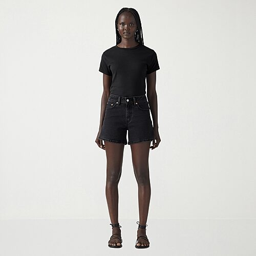 Click here for Levis Womens Mid-Rise A-Line Denim Shorts - First... prices