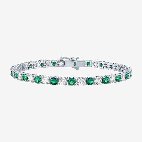 Click here for Womens Gemstone Pure Silver Over Brass 7.5 Inch Te... prices