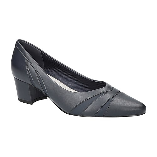 Click here for Easy Street Womens Lizbeth Slip-On Pumps - Navy-La... prices