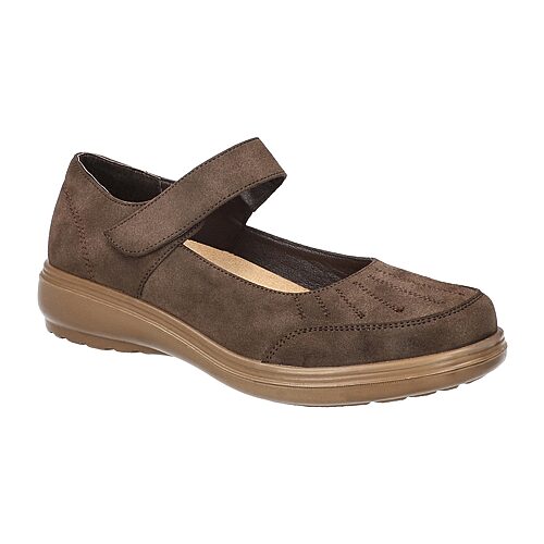 Easy Street Womens Slater Mary Jane Flats - Brown
