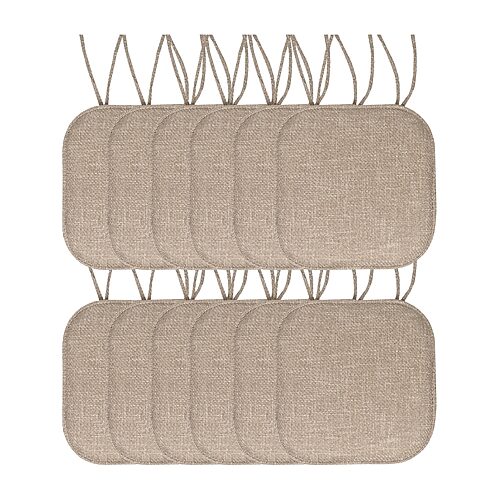 Sweet Home Collection Herringbone Memory Foam Chair Pad w/ Ties