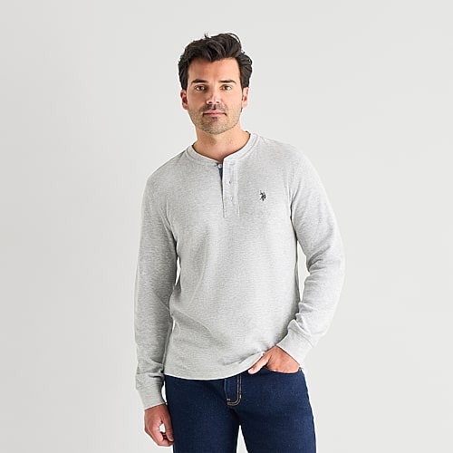 Click here for U.S. Polo Assn. Henley Mens Crew Neck Long Sleeve... prices