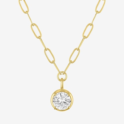 Click here for Womens Lab Created White Sapphire 14K Gold Over Br... prices