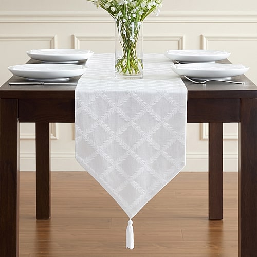 Click here for Lenox Laurel Leaf 90 Runner - White prices