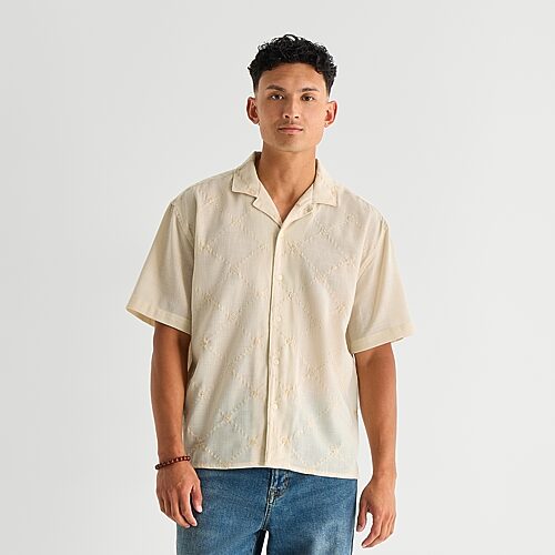 Click here for Arizona Mens Short Sleeve Boxy Fit Button-Down Shi... prices