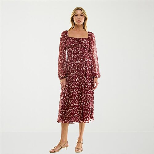 Click here for Trixxi Womens Juniors Midi Sweetheart Neck Long Sl... prices