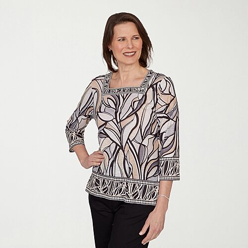Click here for Alfred Dunner Womens Crew Neck 3/4 Sleeve T-Shirt... prices