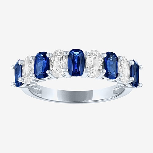 Click here for Womens Lab Created Blue Sapphire Sterling Silver C... prices