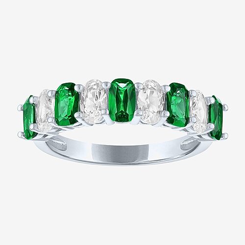 Click here for Womens Simulated Green Emerald Sterling Silver Cus... prices