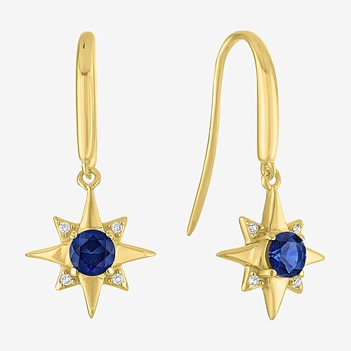 Click here for North Star Womens Lab Created Blue Sapphire 14K Go... prices