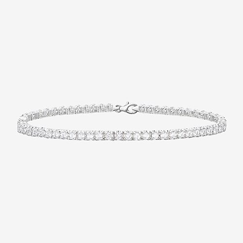 Click here for 4 CTTW Lab-Grown Diamond Tennis Bracelet in Sterli... prices