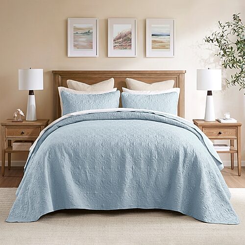 Click here for Madison Park Quebec Quilted 3-Pc. Bedspread Set  K... prices