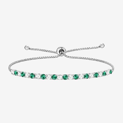 Click here for Womens Lab Created Gemstone Sterling Silver Bolo B... prices