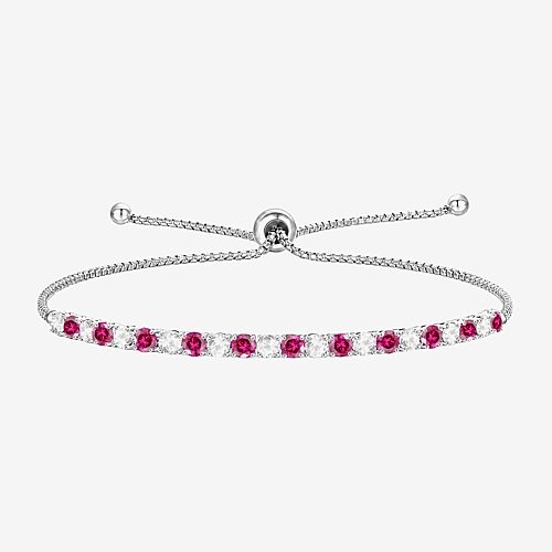 Click here for Womens Lab Created Gemstone Sterling Silver Bolo B... prices