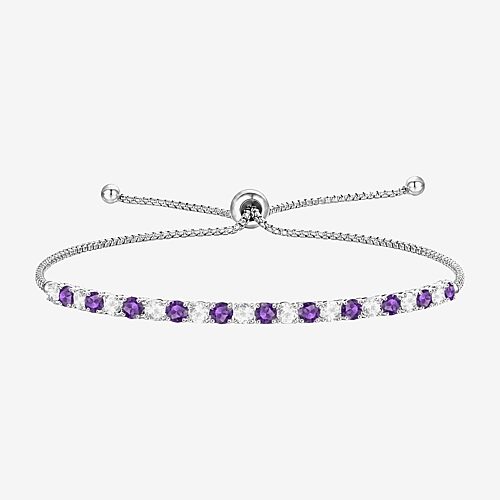 Click here for Womens Lab Created Gemstone Sterling Silver Bolo B... prices