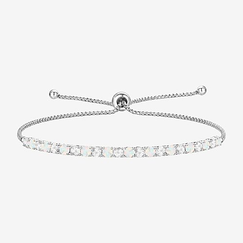 Click here for Womens Lab Created White Opal Sterling Silver Bolo... prices