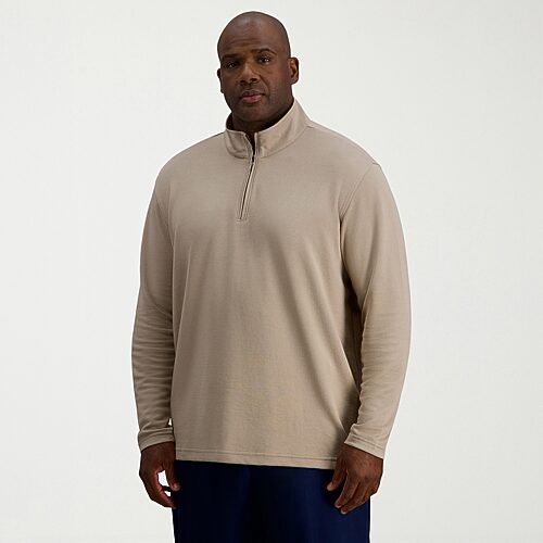 Click here for Haggar Mens Mock Neck Long Sleeve Big and Tall Qua... prices