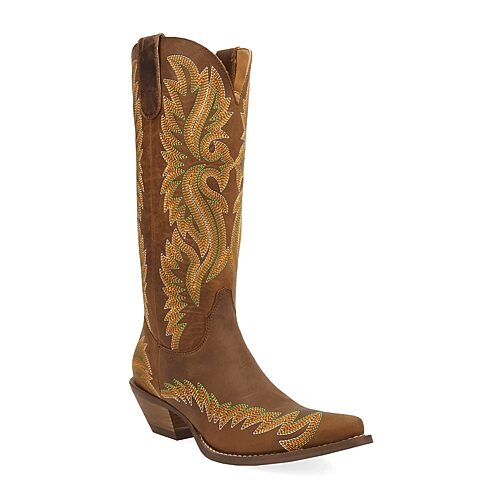 Click here for Dingo Womens Lantana Block Heel Cowboy Boots  6 Me... prices
