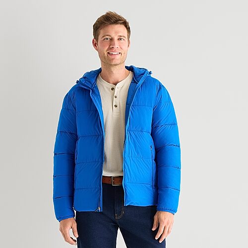 Click here for St. Johns Bay Mens Puffer Jacket  Small  Blue prices