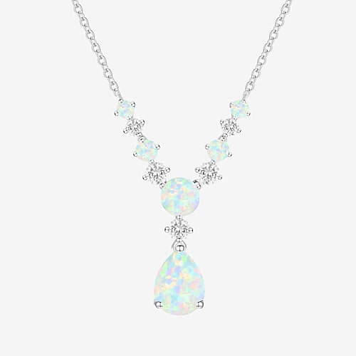Click here for Womens Gemstone Sterling Silver Pear 16 1/2 Inch P... prices