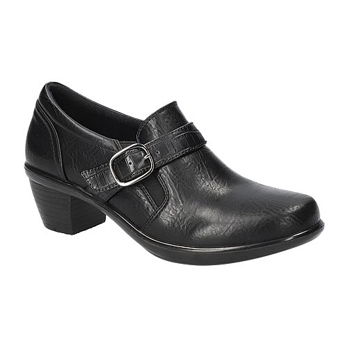 Easy Street Pixel Womens Round Closed Toe Clogs  10 Extra Wide  Black