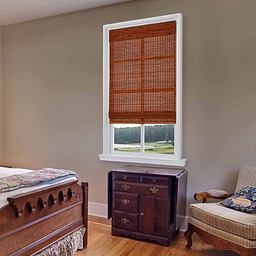Click here for Bamboo Woven Wood Cordless Room Darkening Roman Sh... prices