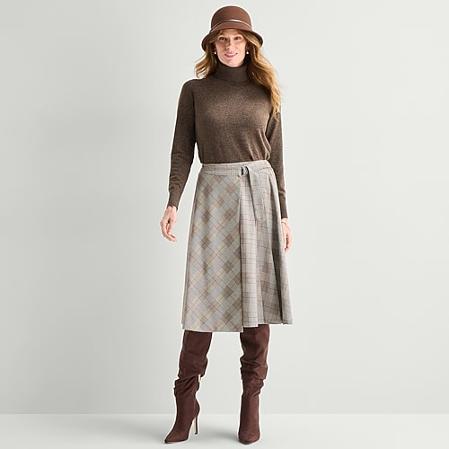 Click here for Liz Claiborne Plaid Womens Midi Wrap Skirt  Xx-lar... prices