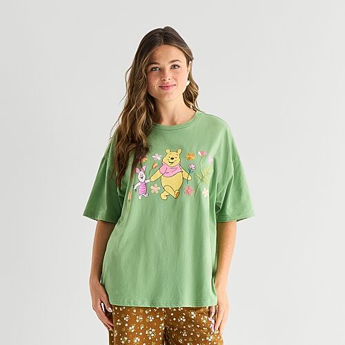 Click here for Winnie The Pooh Oversized Tee Womens Juniors Crew... prices