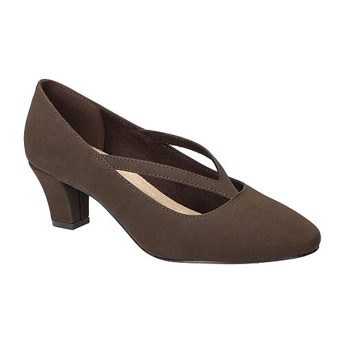 Click here for Easy Street Womens Culver Slip-On Pumps - Brown Su... prices