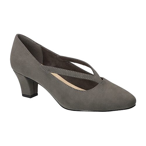 Click here for Easy Street Womens Culver Slip-On Pumps - Gray Sue... prices