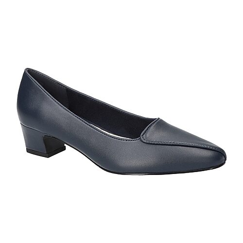 Easy Street Womens Astrid Slip-On Pumps - Navy