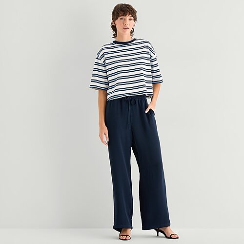 Click here for a.n.a Womens Crepe Wide Leg Mid Rise Pull-On Pant... prices
