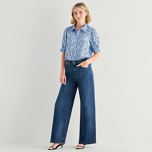 Click here for a.n.a Womens Highest Rise Wide Leg Jean  14 Short... prices