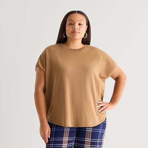 Click here for Worthington Plus Womens Crew Neck Sleeveless Pullo... prices