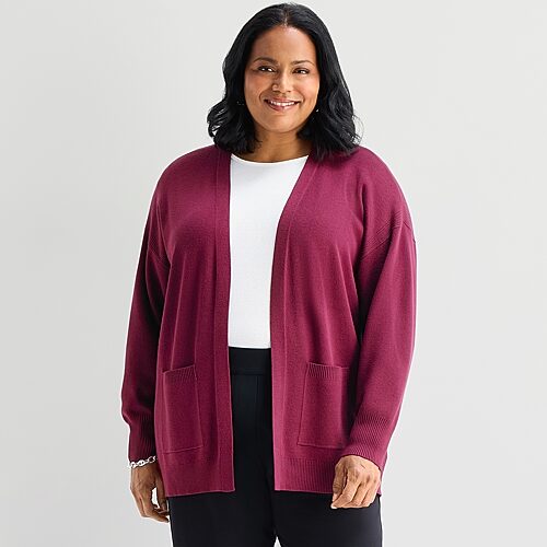 Click here for Liz Claiborne Womens Boat Neck Long Sleeve Open Fr... prices
