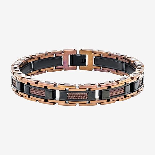 Click here for Mens Stainless Steel Solid 8 1/2 Inch Link Bracele... prices