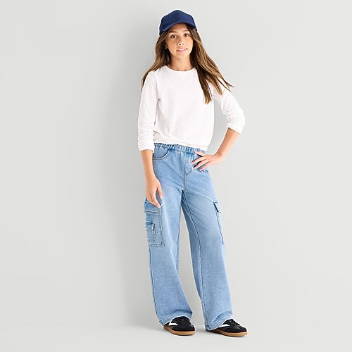 Click here for Vanilla Star Big Kid Girls Cargo Jean  Small  Blue prices