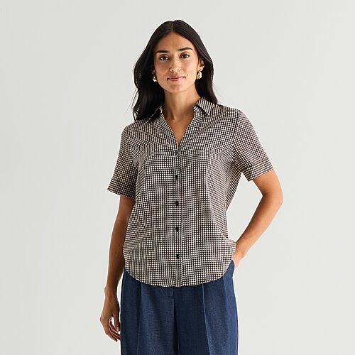 Click here for Worthington Womens Short Sleeve Slim Fit Blouse  S... prices