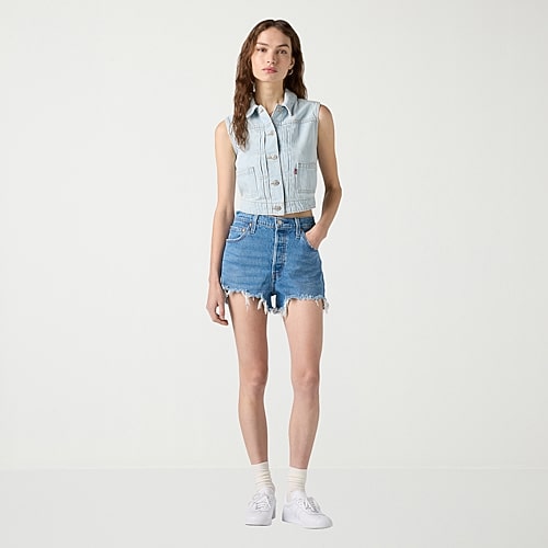 Click here for Levis Womens Denim 501 Short  32  Blue prices