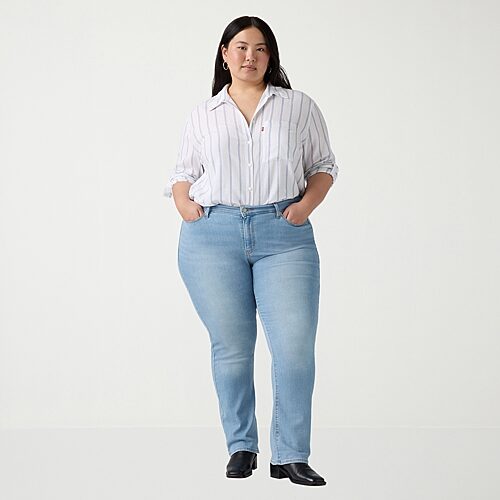 Click here for Levis Womens Plus Classic Straight Jean  20w  Whit... prices